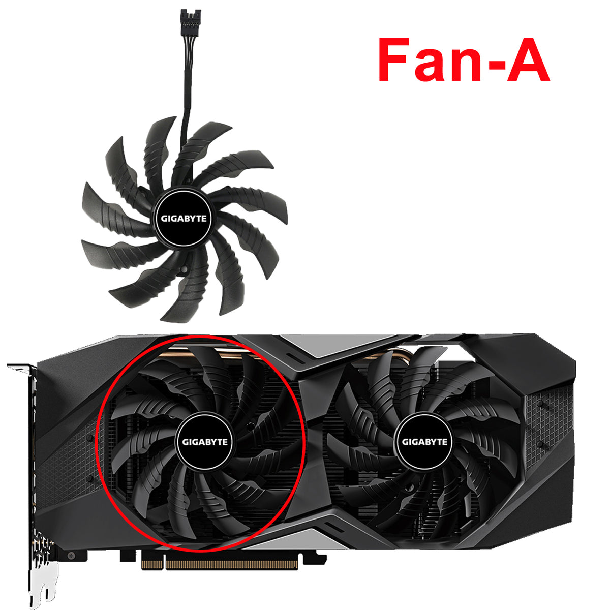 Original 95MM PLD10010S12H GPU Cooling Fan Gigabyte GTX 1650 GTX1660 T ...