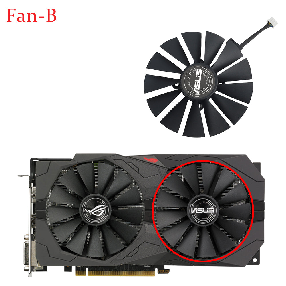 95MM PLD10010S12H RX580 470 Graphics Card Cooling Fan For ASUS ROG Str ...