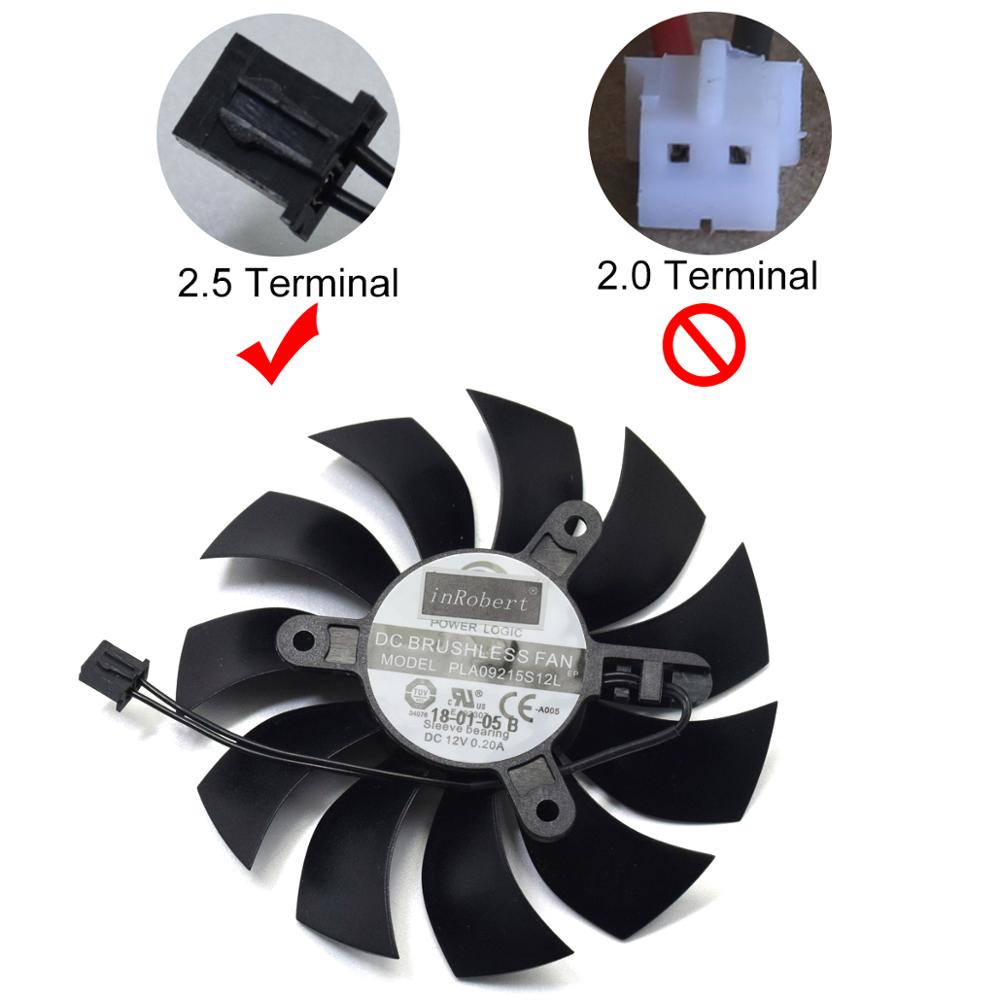 85mm PLA09215S12L 2pin GTX 1050 Ti Video Card Fan for EVGA GTX 1050 Ti ...